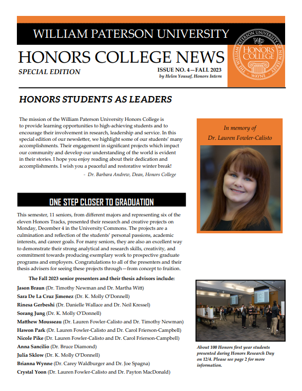 Honors College | William Paterson University