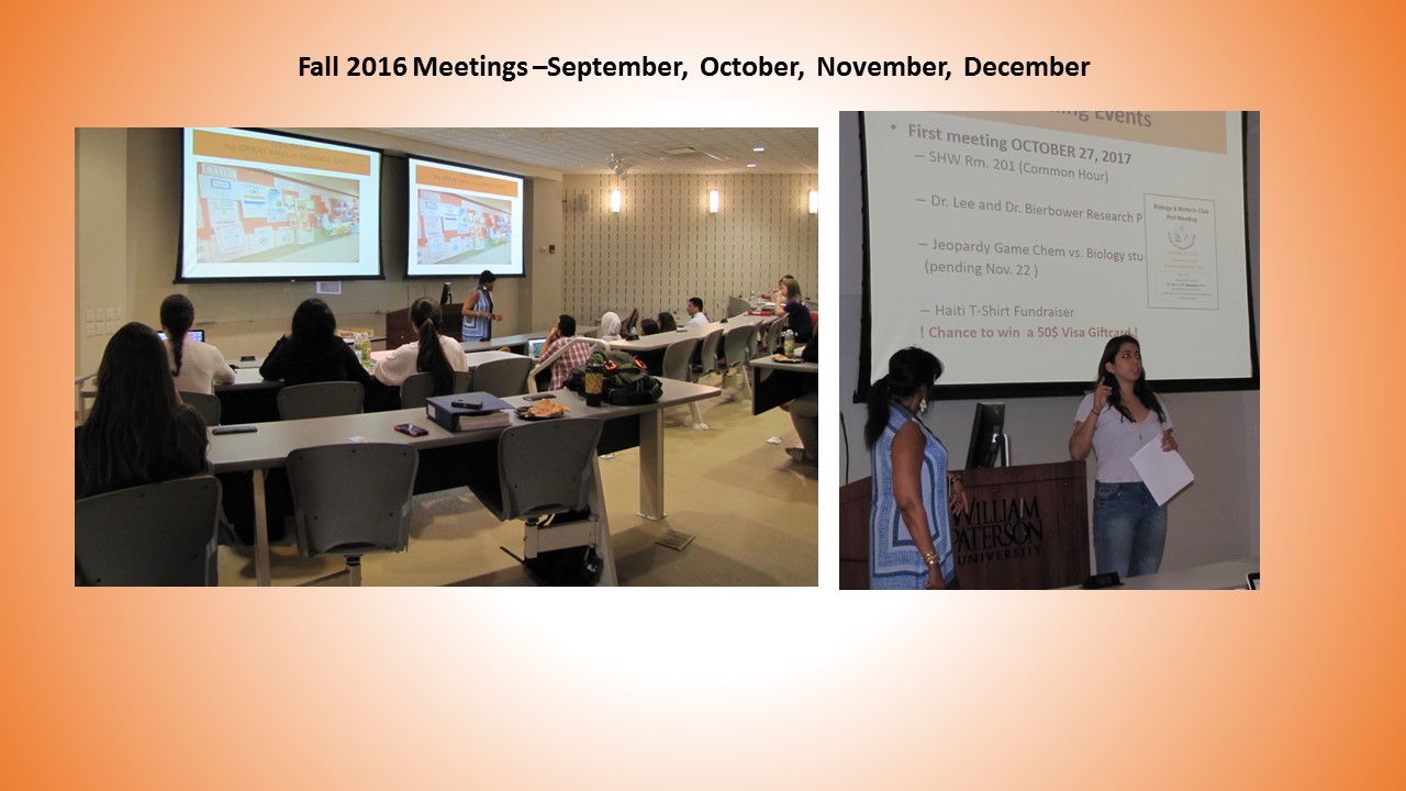 Fall 2016 Meetings