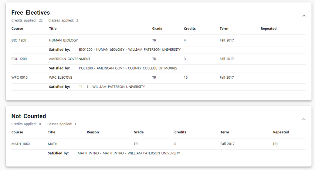 Understanding DegreeWorks–New Dashboard (Students) | William Paterson ...